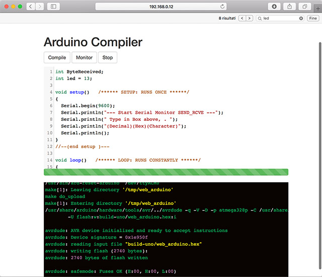 Costruiri Un Personalissimo Ide Web Per Arduino Sviluppato In Python E Flask Michele Maffucci