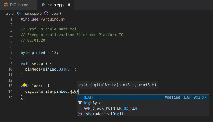 Programmare Arduino con Platform IO | Michele Maffucci