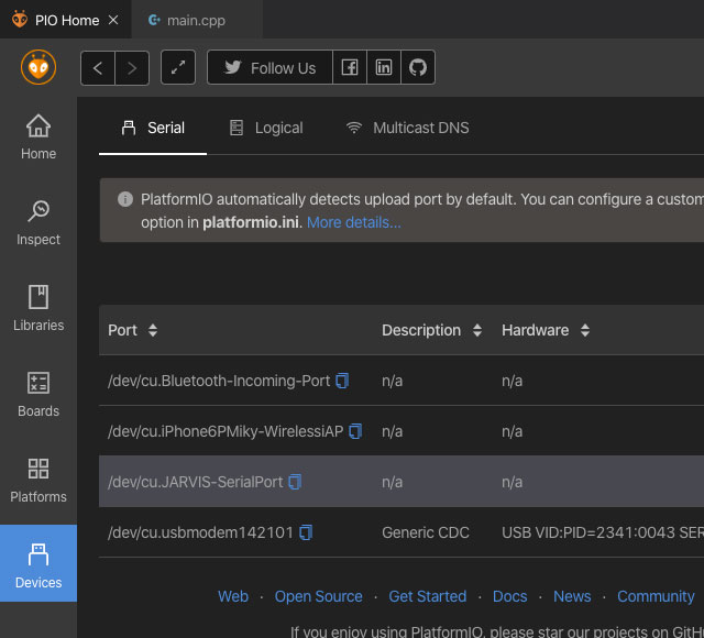 Programmare Arduino con Platform IO | Michele Maffucci