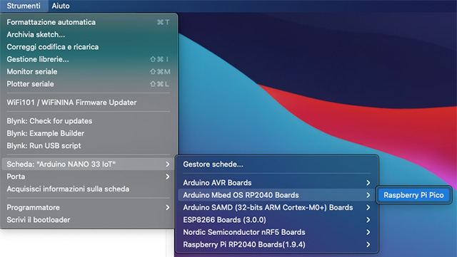 Programmare Raspberry Pi Pico con l’IDE di Arduino | Michele Maffucci